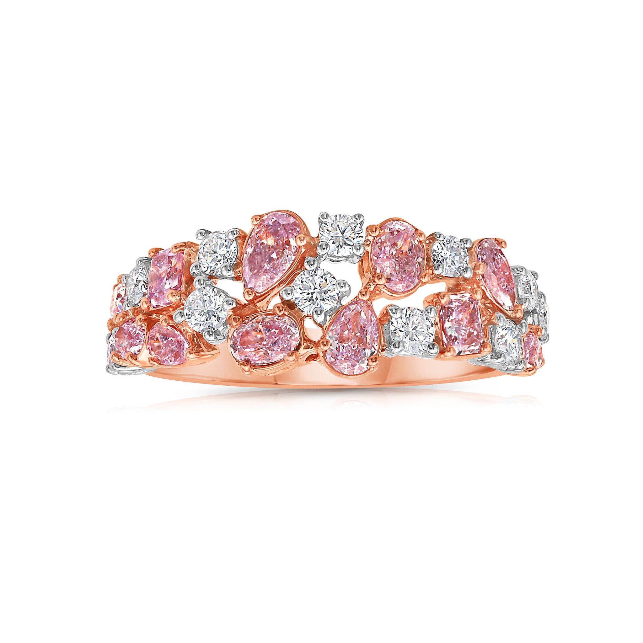 Mixed Shape Pink Diamond & White Diamond Ring – Namdar Diamonds