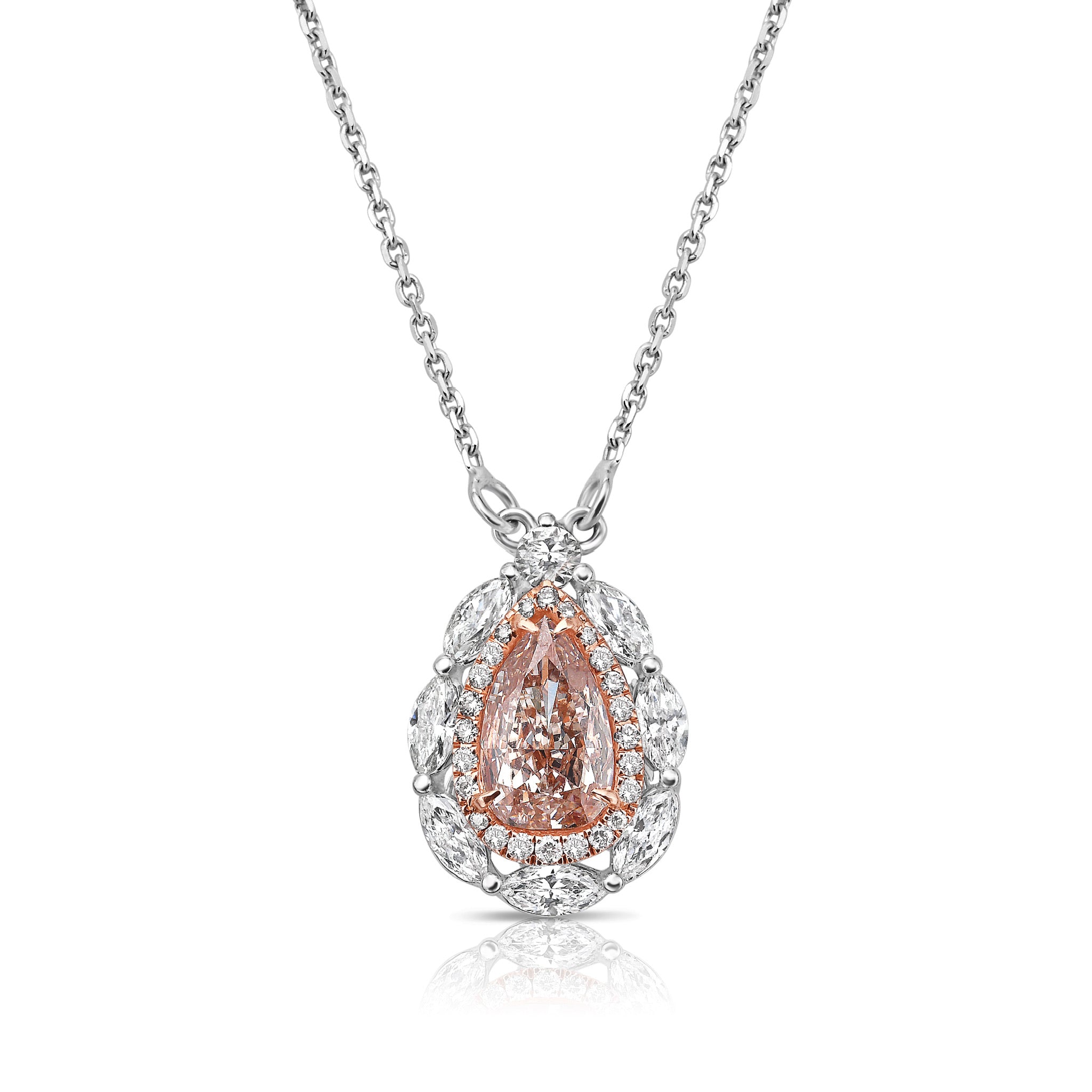 1.01ct Pink Pear GIA Pendant – Namdar Diamonds