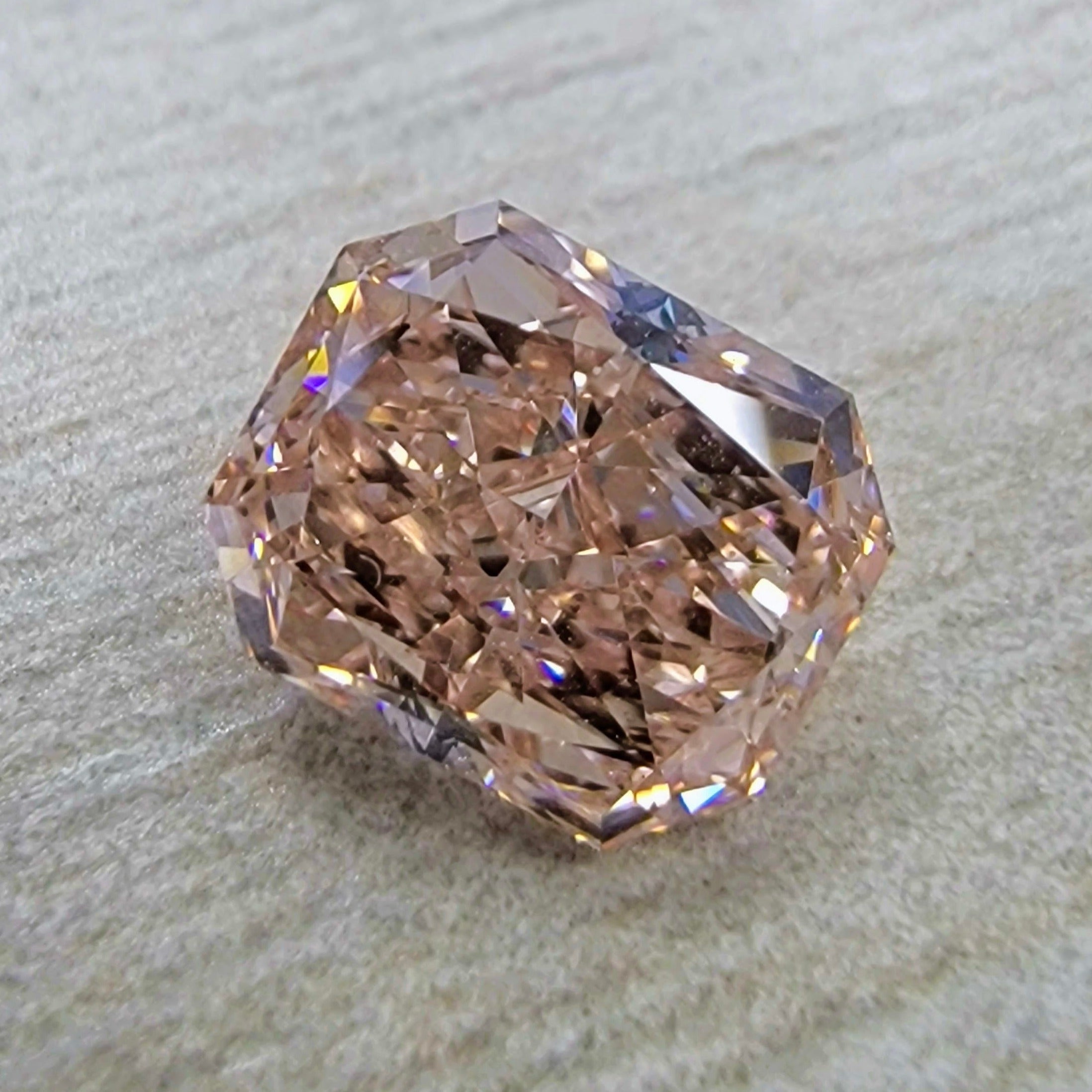 1.07ct Fancy Brownish Pink Radiant Diamond Flawless GIA – Namdar Diamonds