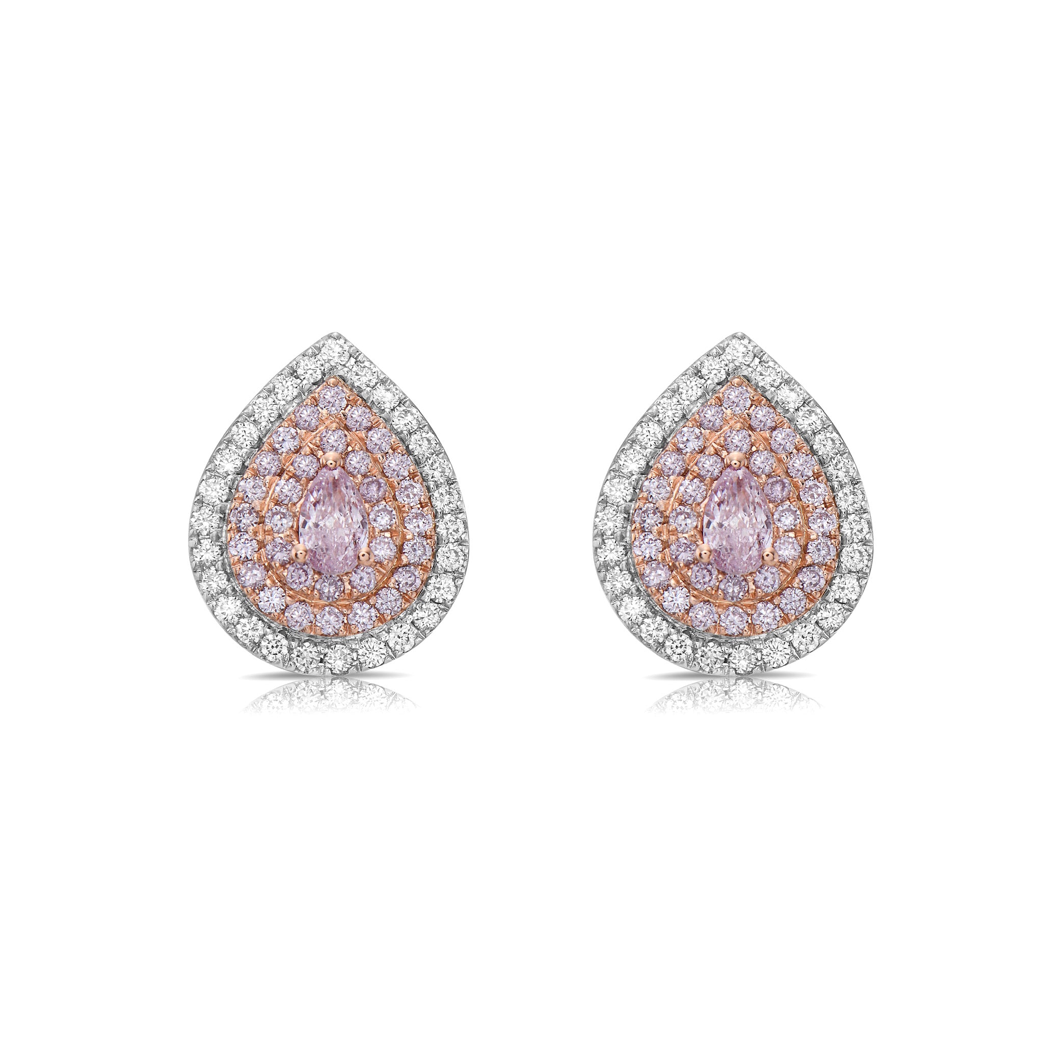 0.81ct Pear Pink Diamond Earrings – Namdar Diamonds