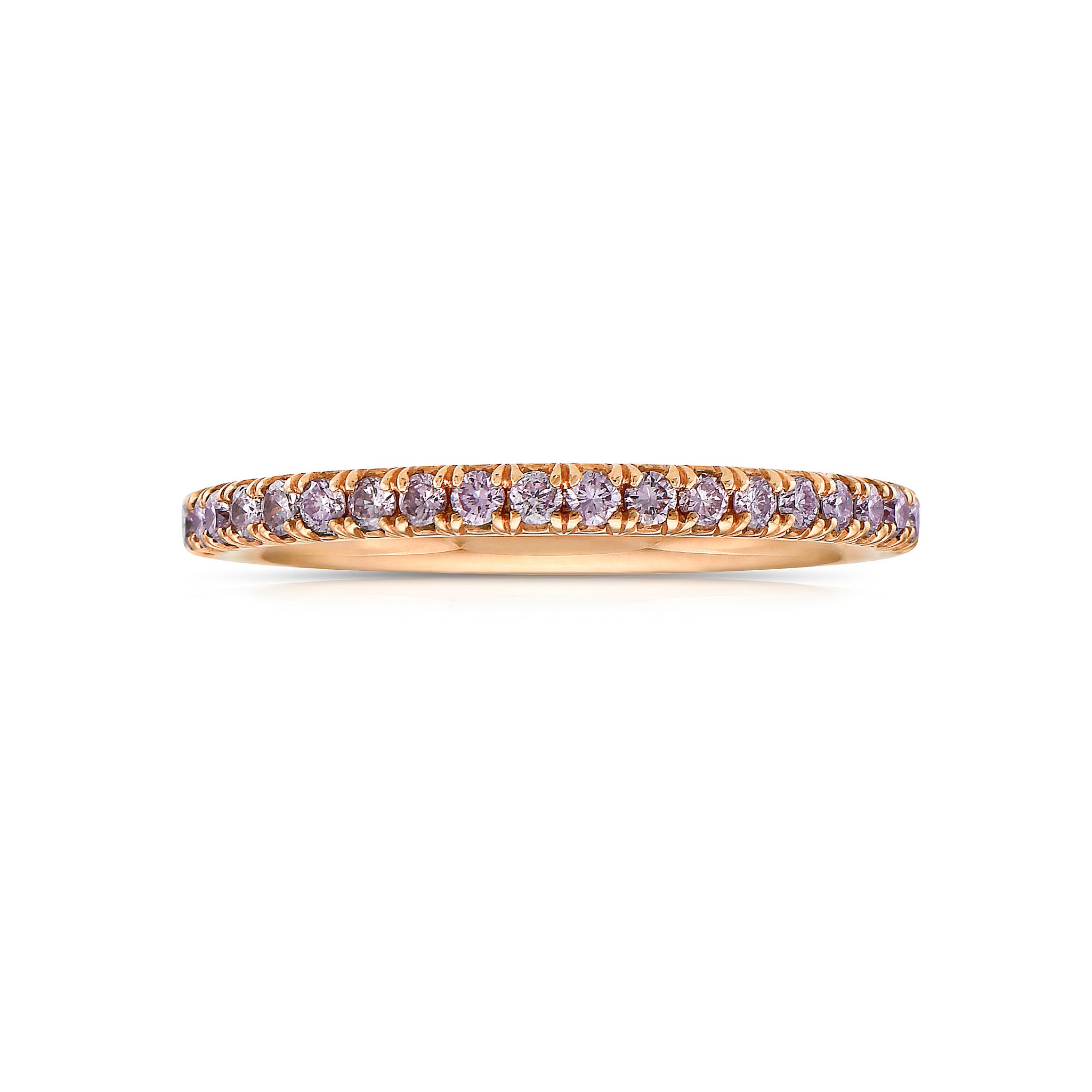 Fancy Pink Round Diamond Eternity Band – Namdar Diamonds